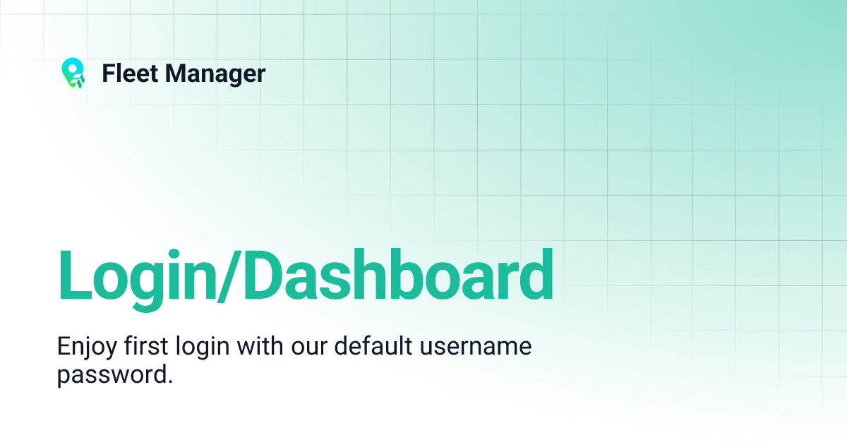 Login/Dashboard | Fleet Manager